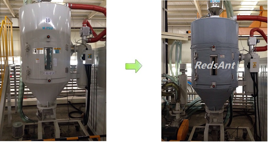 Hopper dryer insulation jacket- DongGuan RedsAnt Energy Saver Limited